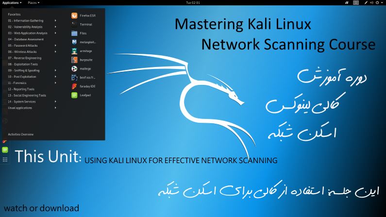 استفاده از کالی لینوکس برای اسکن شبکه | آموزش کالی لینوکس